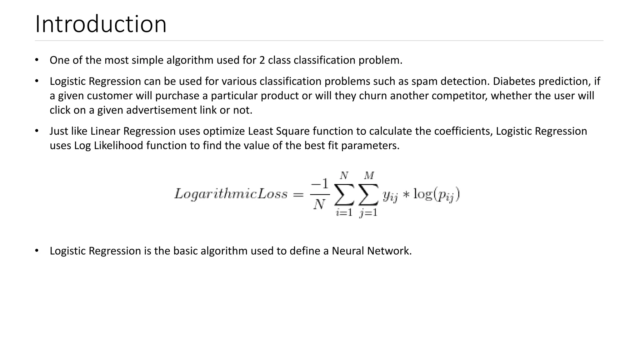 Machine Learning Algorithm - Logistic Regression | PPT Machine Learning Algorithm - Logistic Regression | PPT