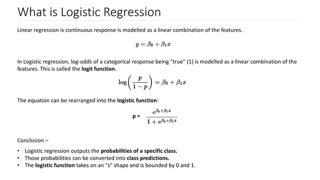 Machine Learning Algorithm - Logistic Regression | PPT Machine Learning Algorithm - Logistic Regression | PPT