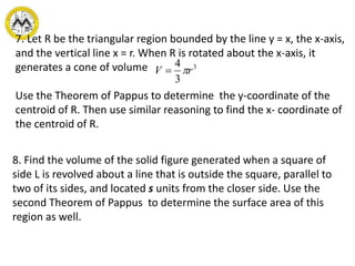 Lesson 15 pappus theorem | PPTX