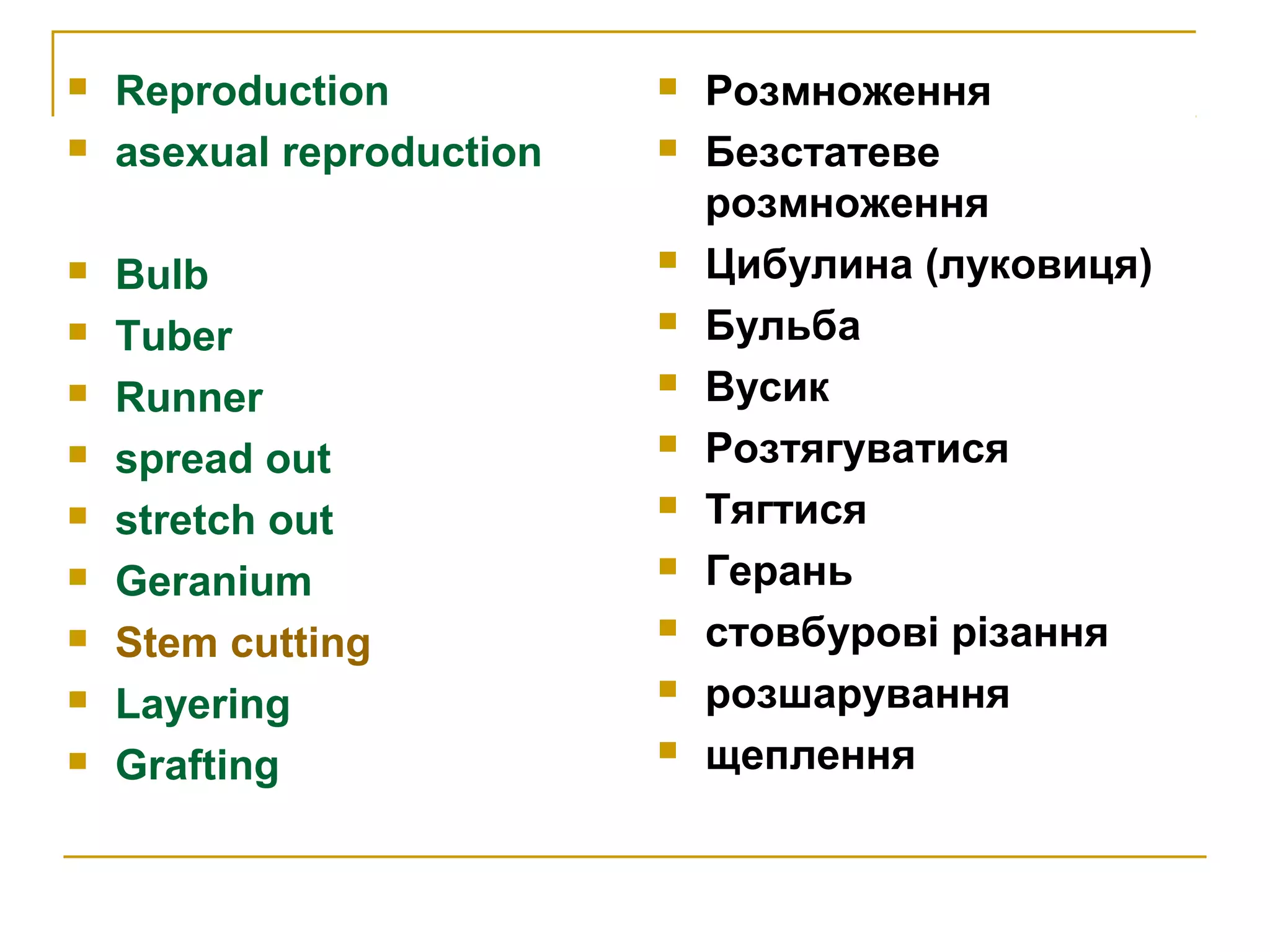 Lesson 15 reproduction from roots leaves and stems | PPT