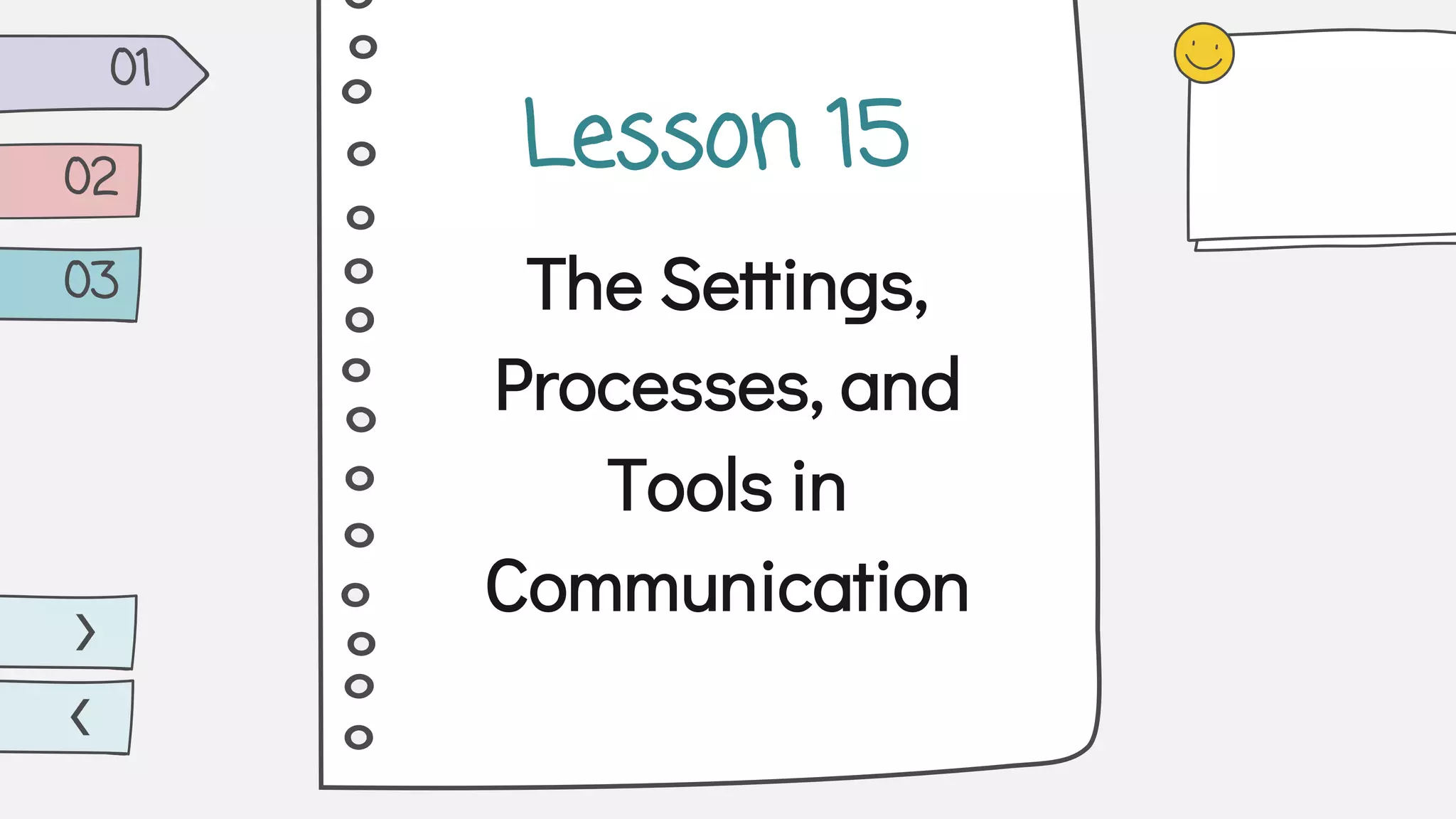 Lesson 15 The Settings, Processes, and Tools in Communication.pptx