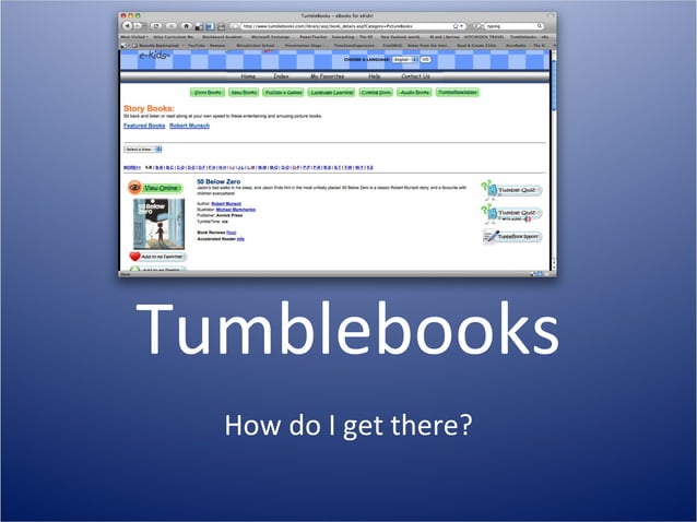 Lesson 15 Tumblebook | PPT