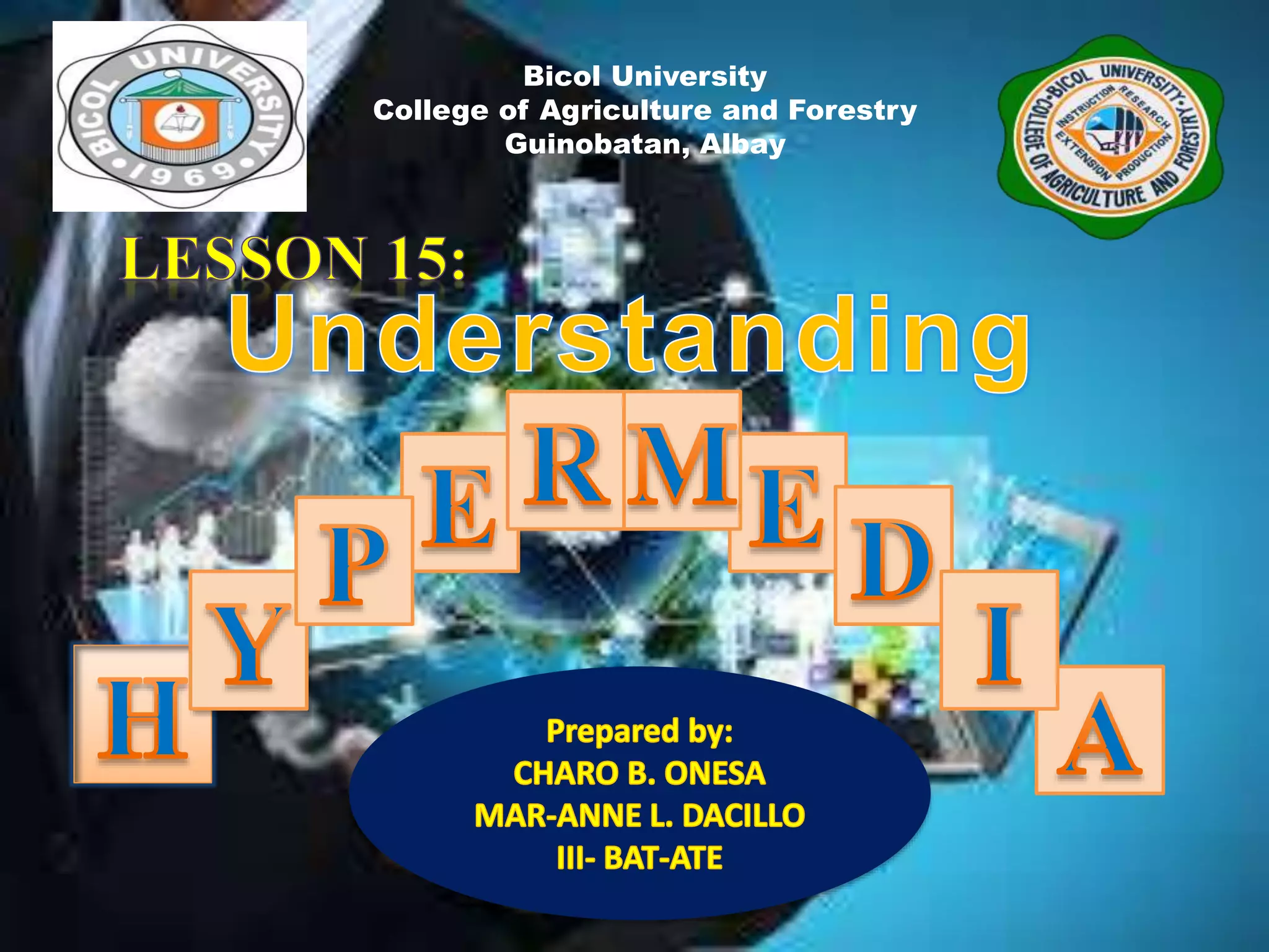 Lesson 15 Understanding Hypermedia | PPT