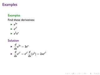 Logarithmic Derivatives Examples