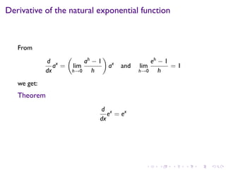 Derivative Of Exponential Functions
