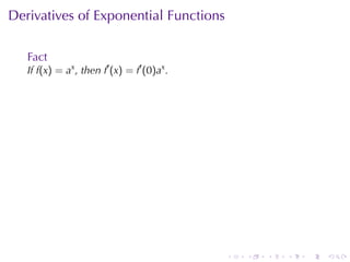 Lesson 16: Derivatives of Logarithmic and Exponential Functions | PPT