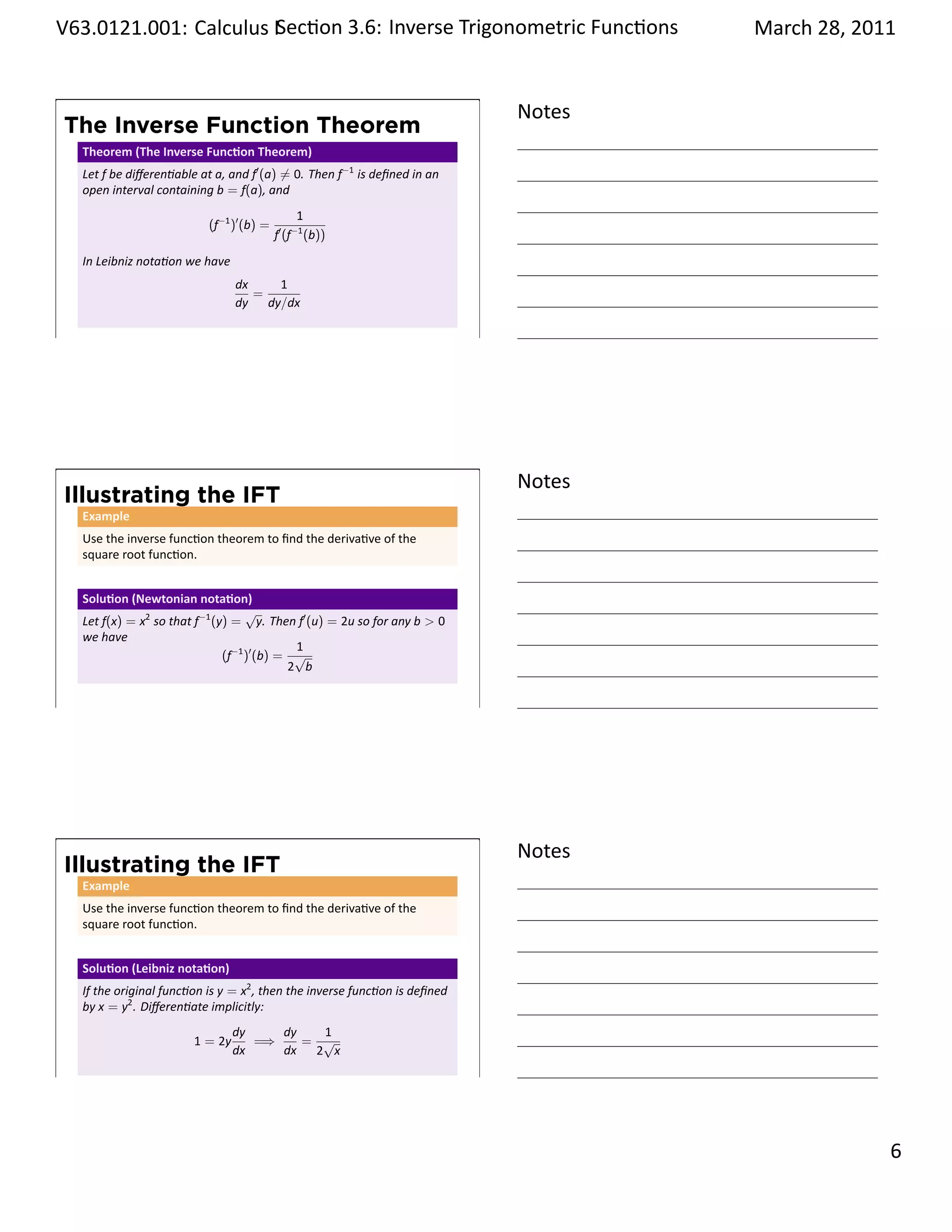 Lesson 16: Inverse Trigonometric Functions (handout) | PDF