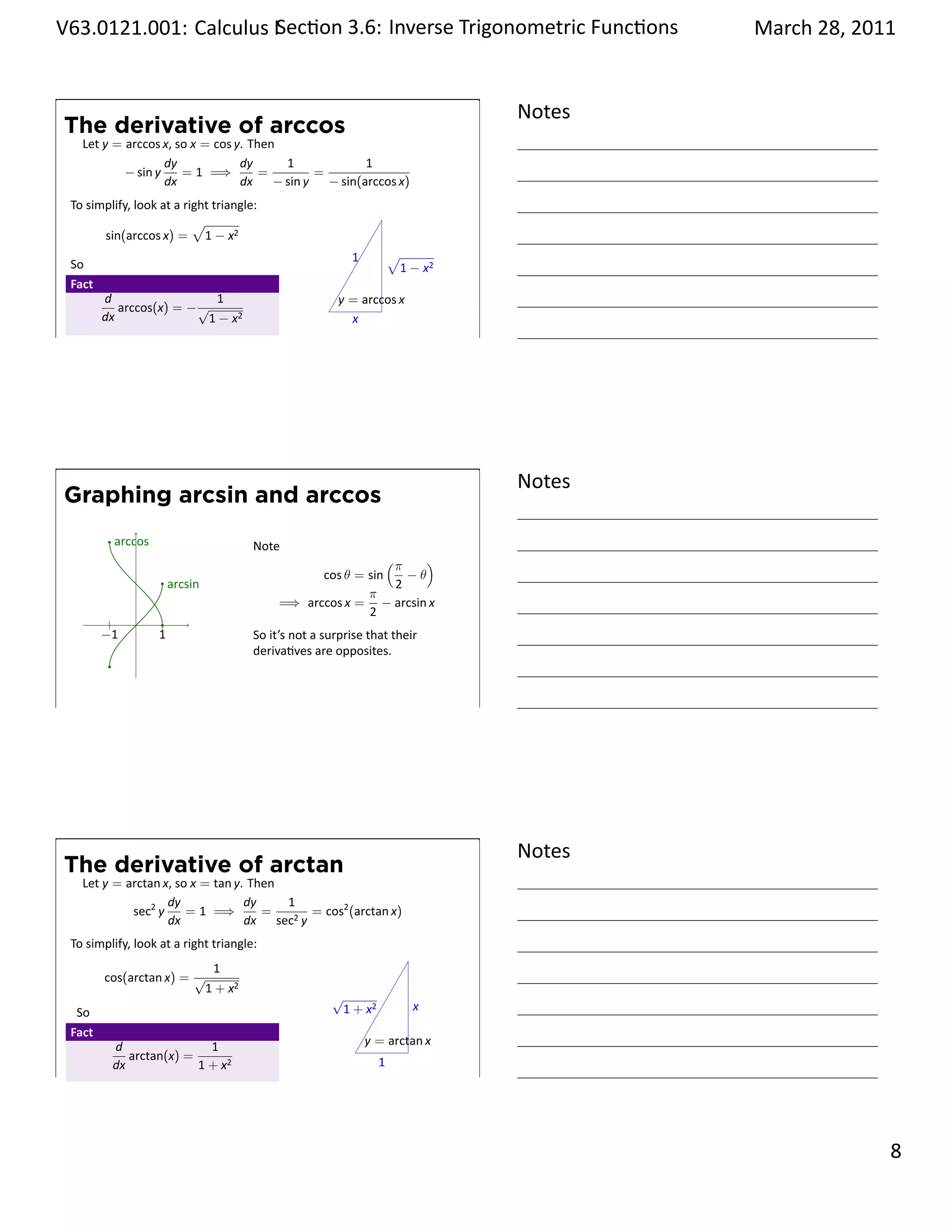 Lesson 16: Inverse Trigonometric Functions (handout) | PDF