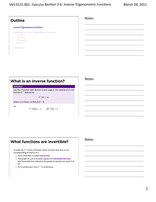 Lesson 16: Inverse Trigonometric Functions (handout) | PDF