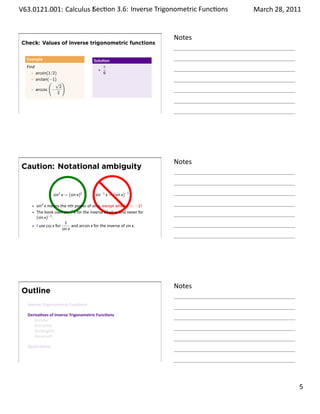 Lesson 16: Inverse Trigonometric Functions (handout) | PDF