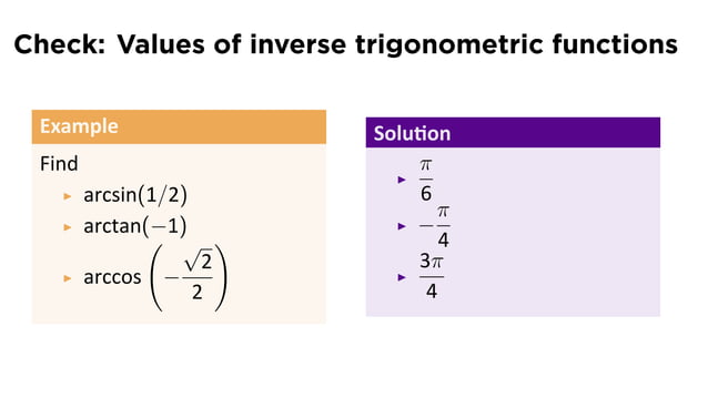Lesson 16: Inverse Trigonometric Functions (slides) | PDF