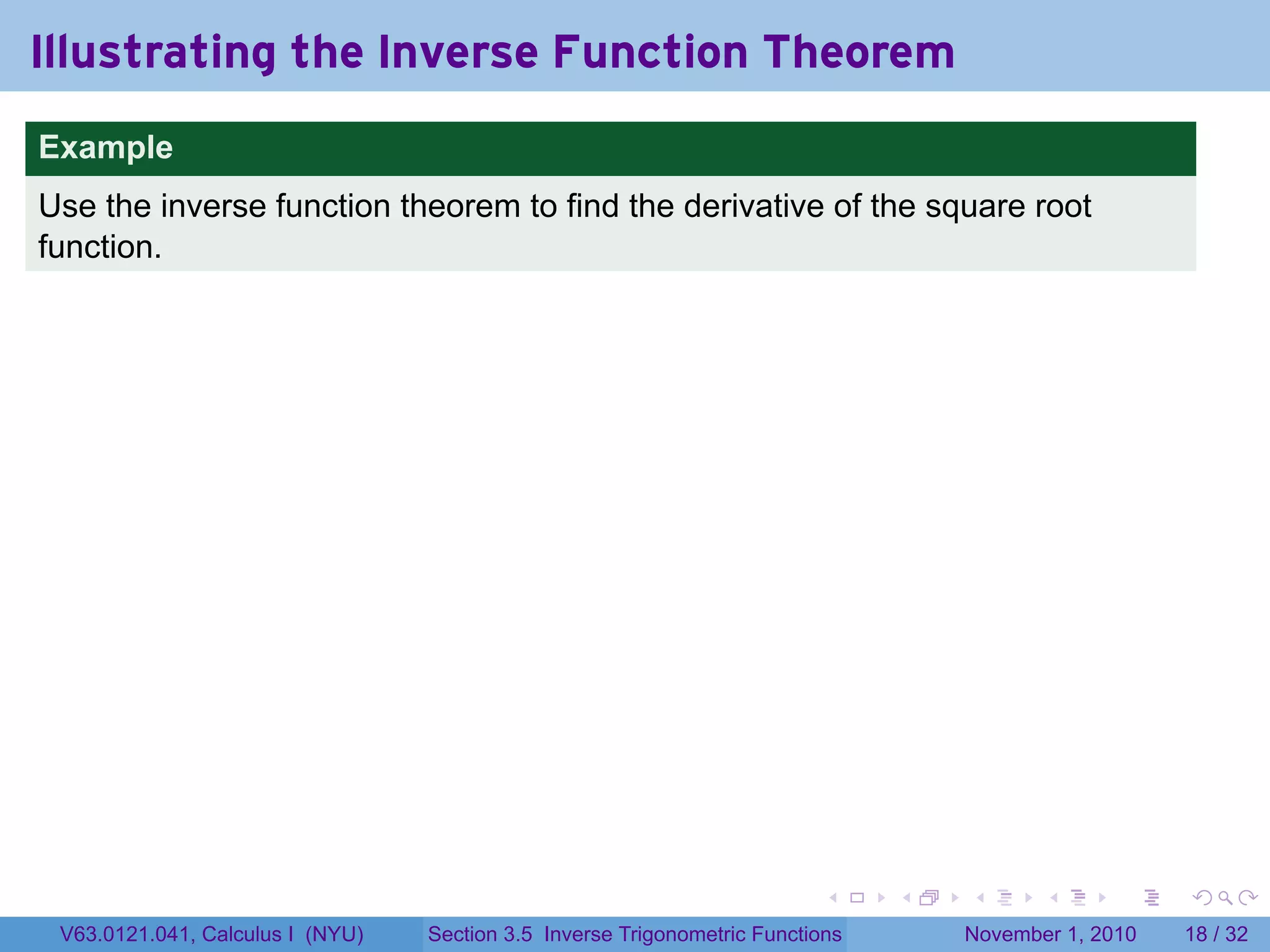 Lesson 16: Inverse Trigonometric Functions (Section 041 slides) | PDF ...