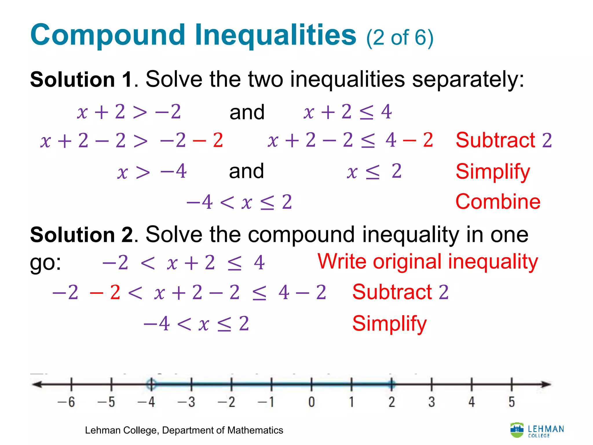 Lesson 16: More Inequalities | PPTX