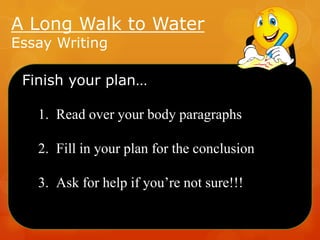 A Long Walk to Water: Lesson16 unit2 | PPT
