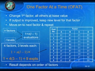 Lesson16 designofexperimentsv2 | PPT