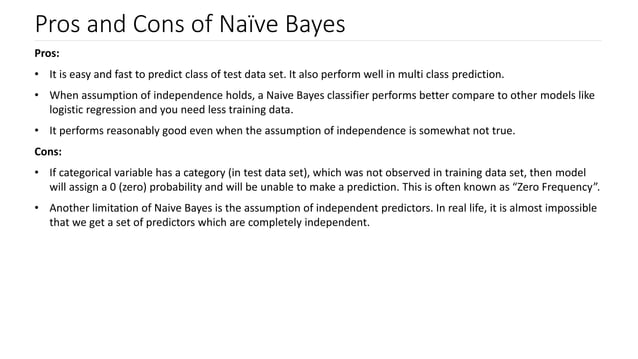 Machine Learning Algorithm - Naive Bayes for Classification | PDF