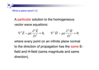 Lecture on Plane Wave in Homogenous Media | PDF