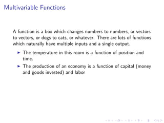 Lesson17: Functions Of Several Variables | PDF