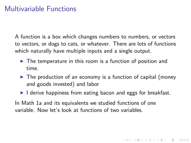 Lesson17: Functions Of Several Variables | PDF | Chemistry | Science