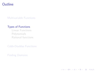 Lesson17: Functions Of Several Variables | PPT