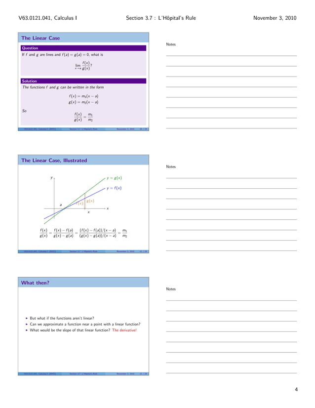 Lesson 17: Indeterminate Forms and L'Hopital's Rule (Section 041 ...