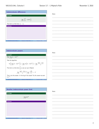 Lesson 17: Indeterminate Forms and L'Hopital's Rule (Section 041 ...