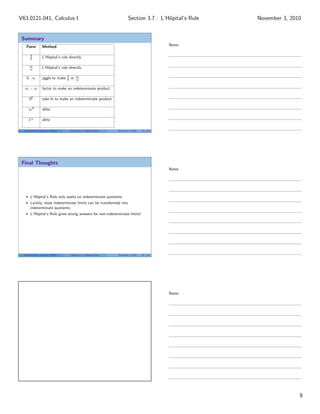Lesson 17: Indeterminate Forms and L'Hopital's Rule (Section 041 ...