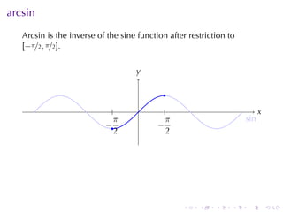 Lesson 16: Inverse Trigonometric Functions | PPT