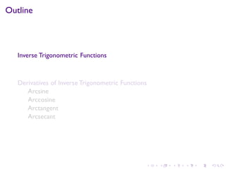 Lesson 17: Inverse Trigonometric Functions | PDF | Geography | Science