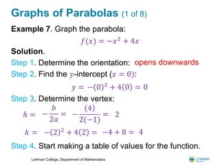 Lesson 17: Quadratic Functions | PPTX
