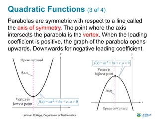Lesson 17: Quadratic Functions | PPTX