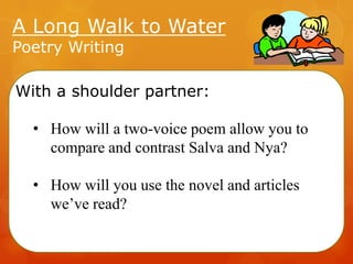 A Long Walk to Water: Lesson17 unit2 | PPTX