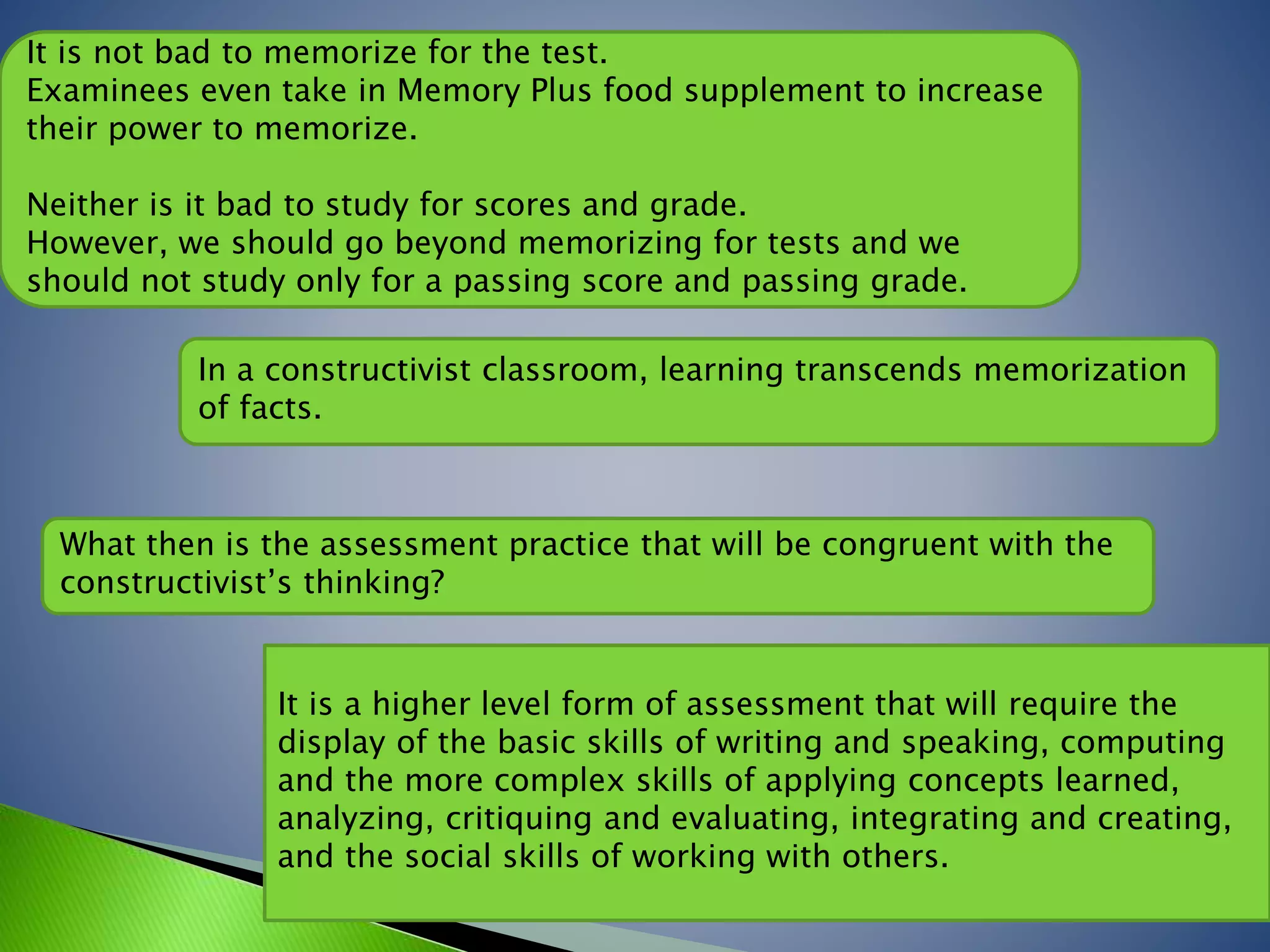 Lesson17 ; Assessment in a Constructivist Technology-Supported Learning ...