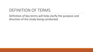 Lesson 17 defining terms in the study | PPT