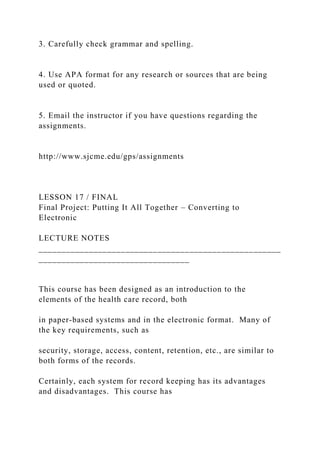 LESSON 17 FINAL Final Project Putting It All Together – C.docx