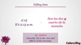 Basic Spanish | Lesson 17 | Asking and telling time in Spanish! | PPTX
