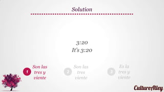 Basic Spanish | Lesson 17 | Asking and telling time in Spanish! | PPTX