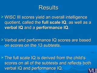 Intelligence Quotient Scale