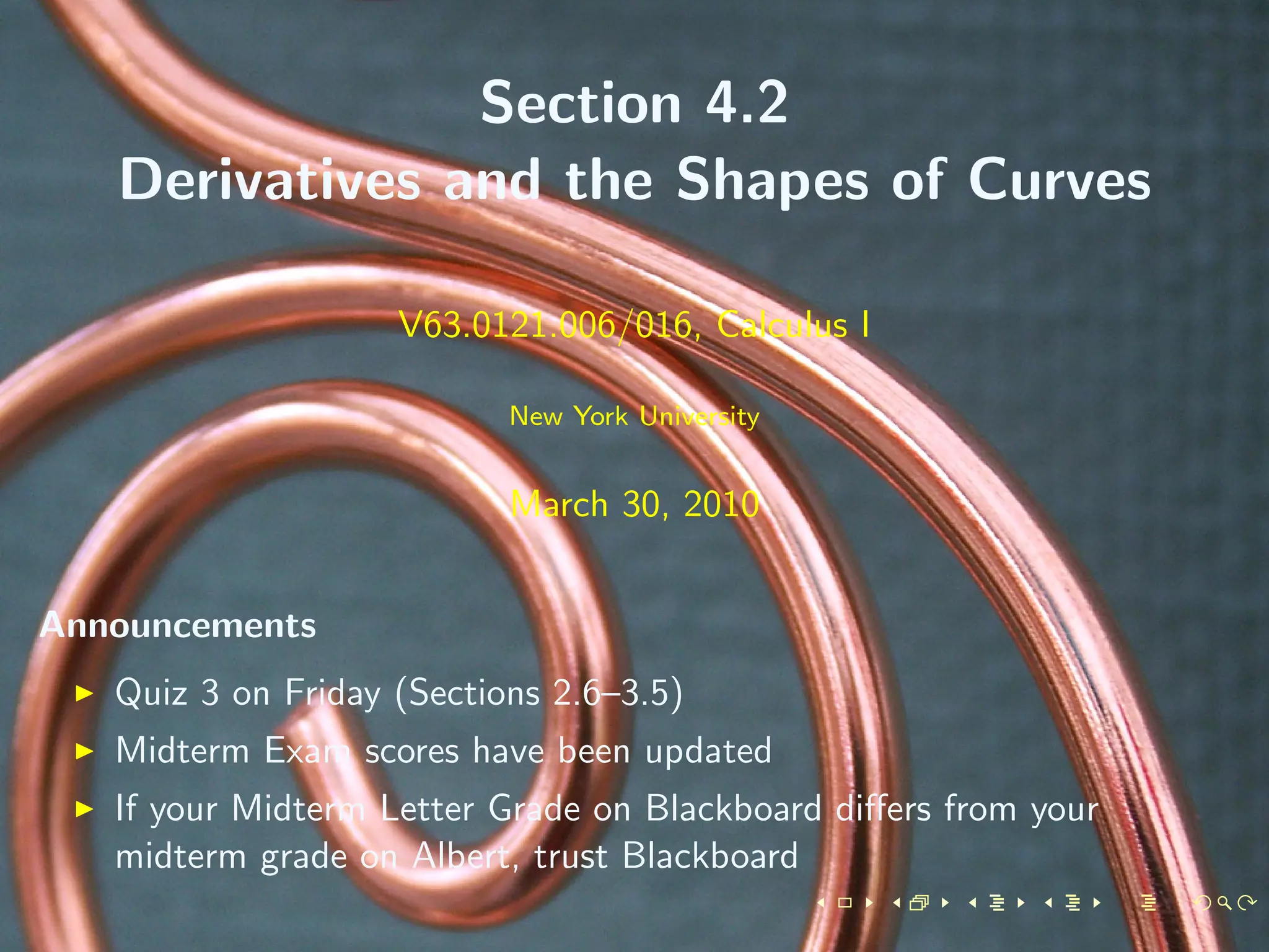 Lesson 18: Derivatives and the Shapes of Curves | PPT