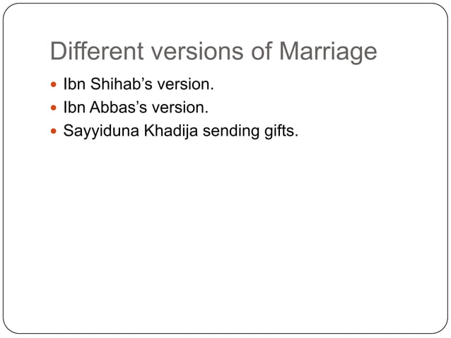 Lesson 18 khadija; the wife of the prophet and first woman to accept ...