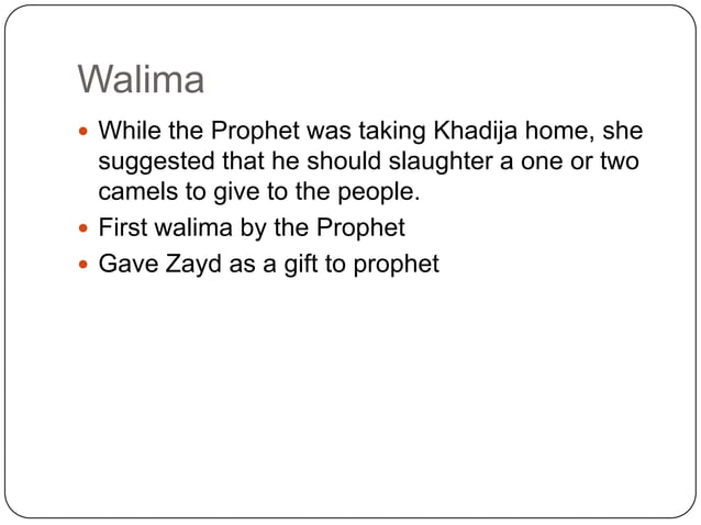 Lesson 18 khadija; the wife of the prophet and first woman to accept ...