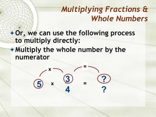 Lesson 18 - Multiplying Fractions and Whole Numbers, Fractional Part of ...