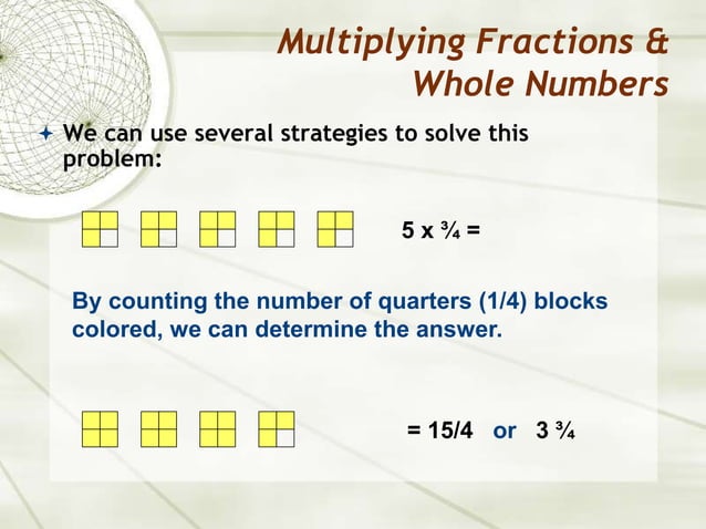 Lesson 18 - Multiplying Fractions and Whole Numbers, Fractional Part of ...