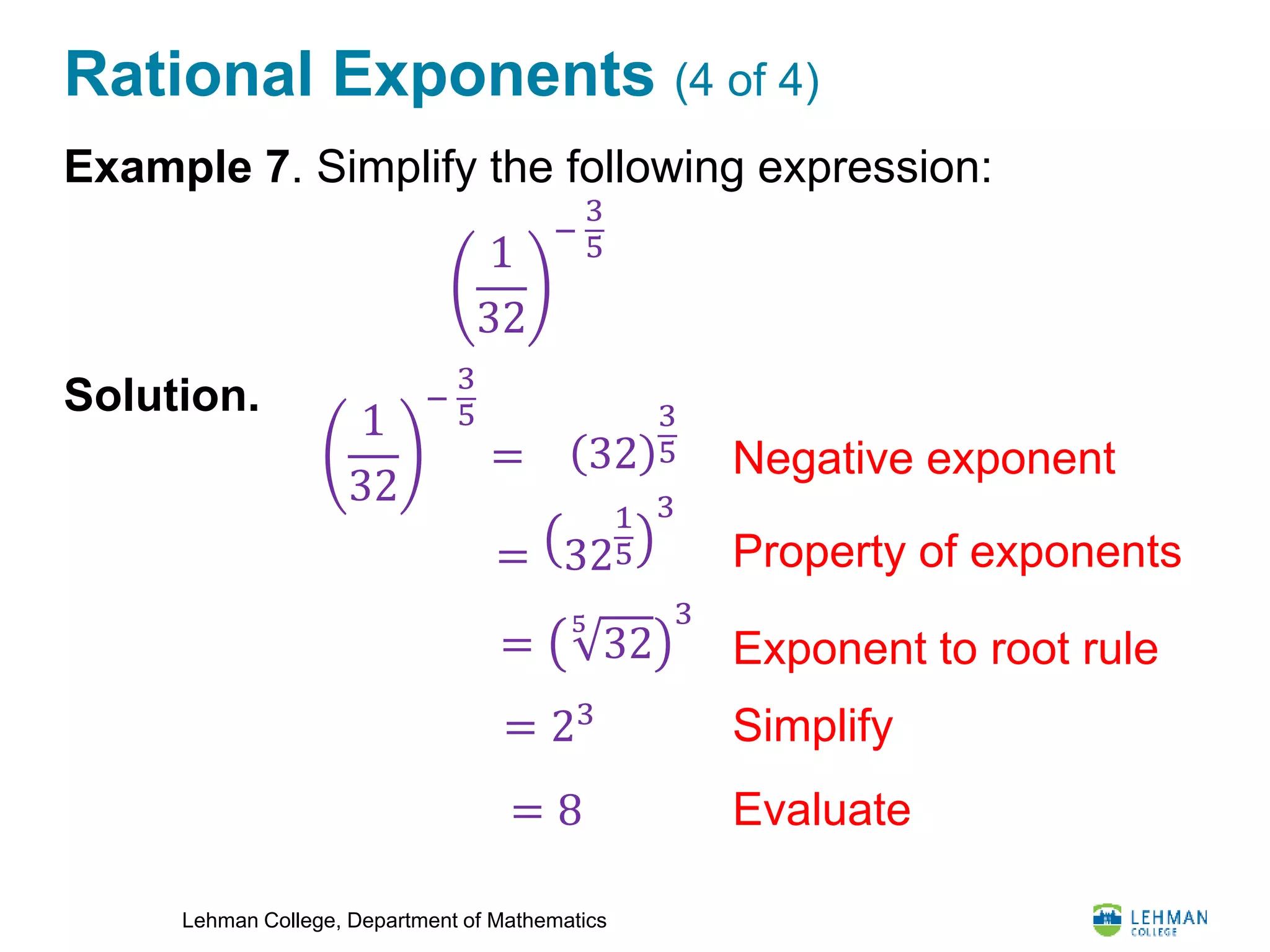 Lesson 18: Rational Exponents | PPTX