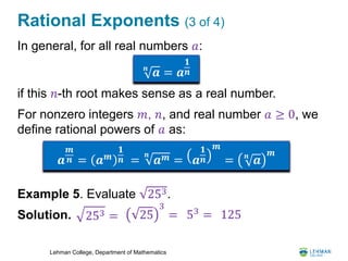 Lesson 18: Rational Exponents | PPTX