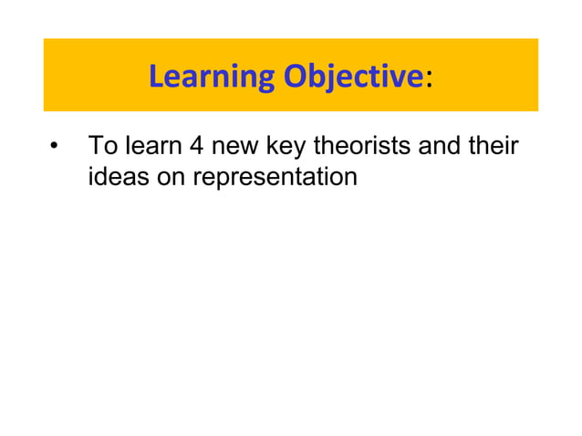 AS Media Lesson 18 - representation theorists | PPT