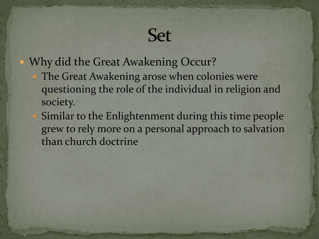 The Great Awakening | PPTX