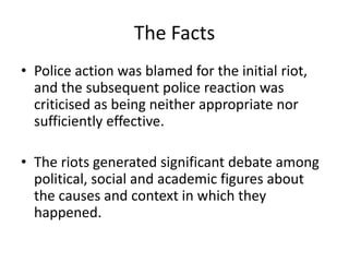 Lesson 18 london riots | PPTX | Crime & Harmful Acts to Individuals, Society & Human Right ...