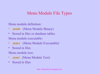 Oracle Forms: Menu | PPT