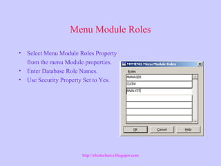 Oracle Forms: Menu | PPT